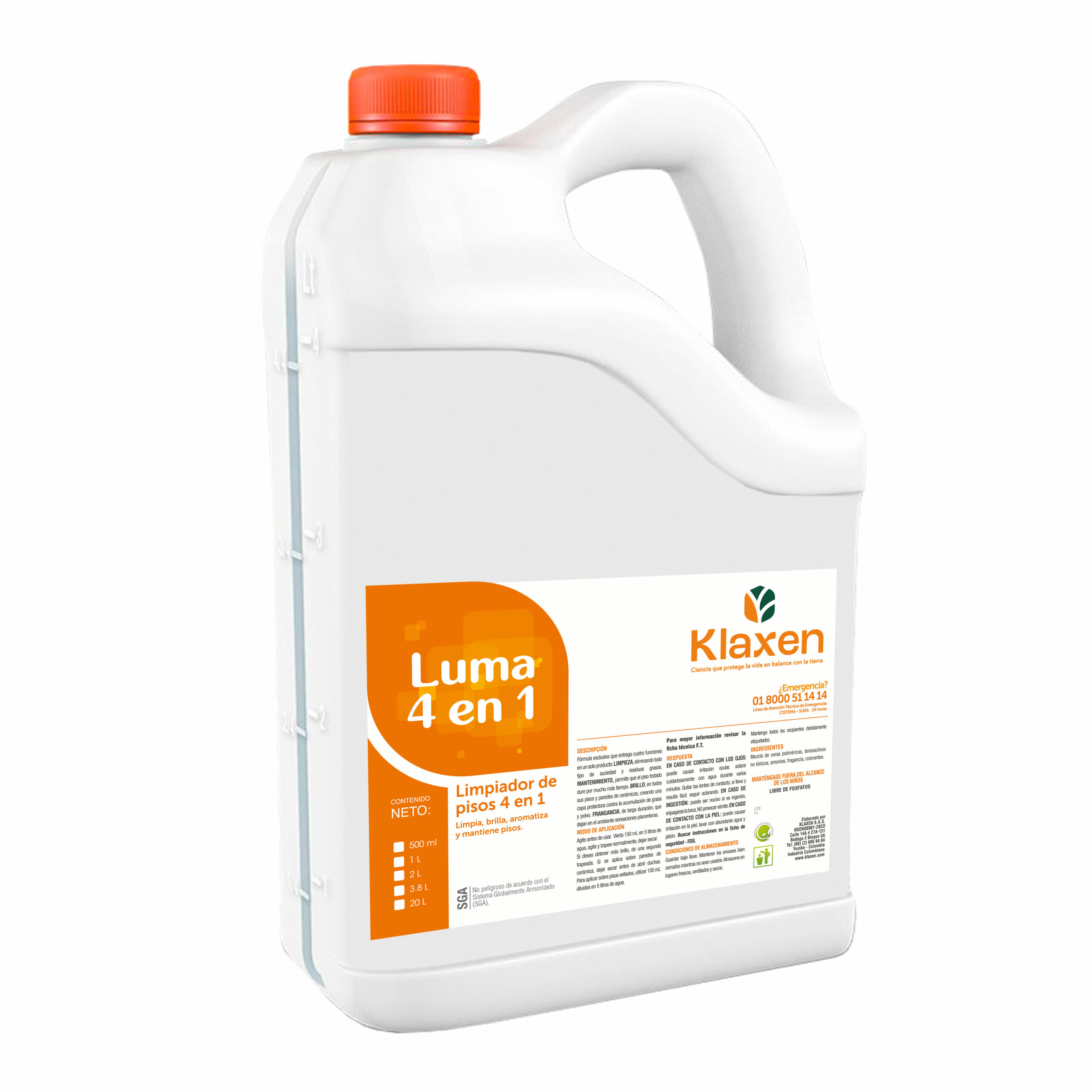 LUMA 4 EN 1 Limpiador de Pisos - Limpia, Brilla y Aromatiza